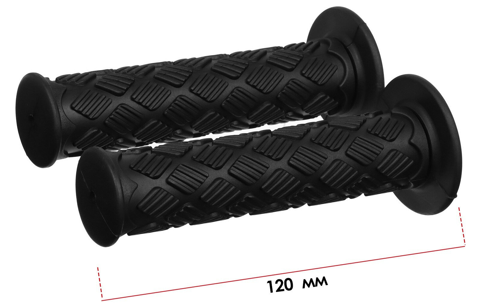 Грипсы 120 мм Graffiti, резиновые накладки на руль взрослого велосипеда или самоката, велосипедные грипсы, чехол на ручки, цвет черный