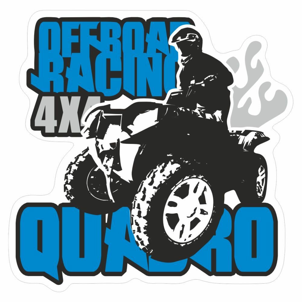 Наклейка "Квадроциклы", 100х100мм, вид 4, синий, Арт рэйсинг