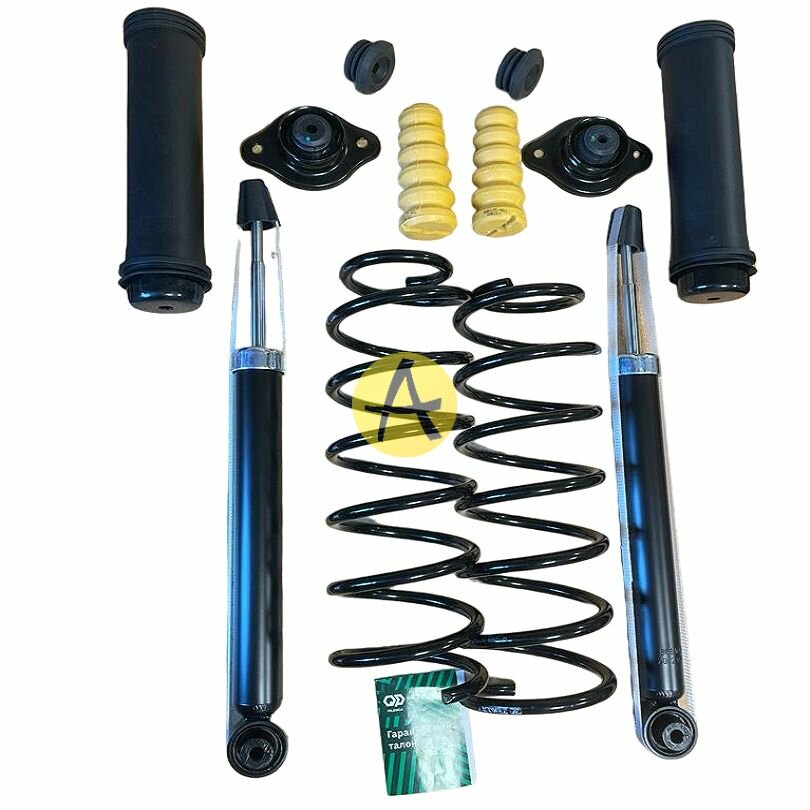 Комплект задней подвески Chevrolet Aveo 2003-2008 T200/ T250 седан/хэтчбек (пружины + амортизаторы + чашки)