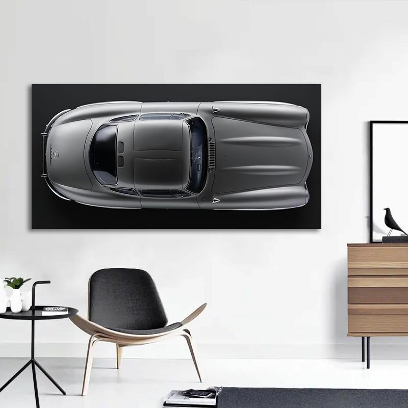 Картина "Мерседес", холст, на подрамнике, крепление "крокодил"