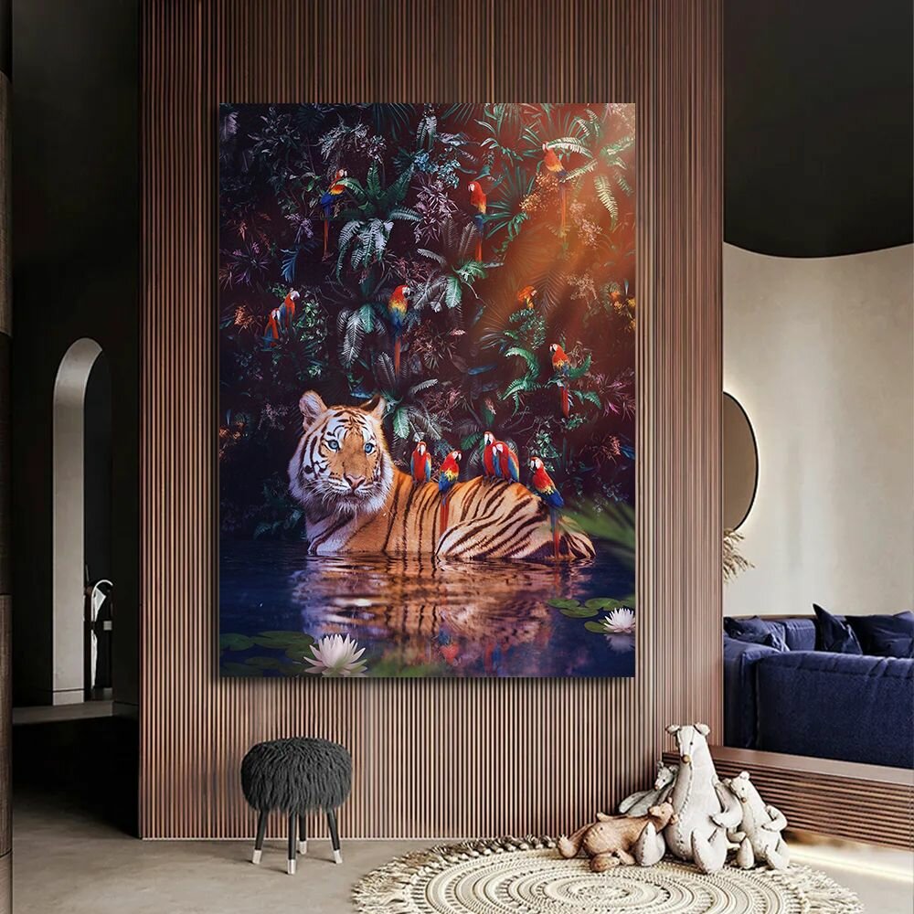 Картина с тигром, 30х40 см.