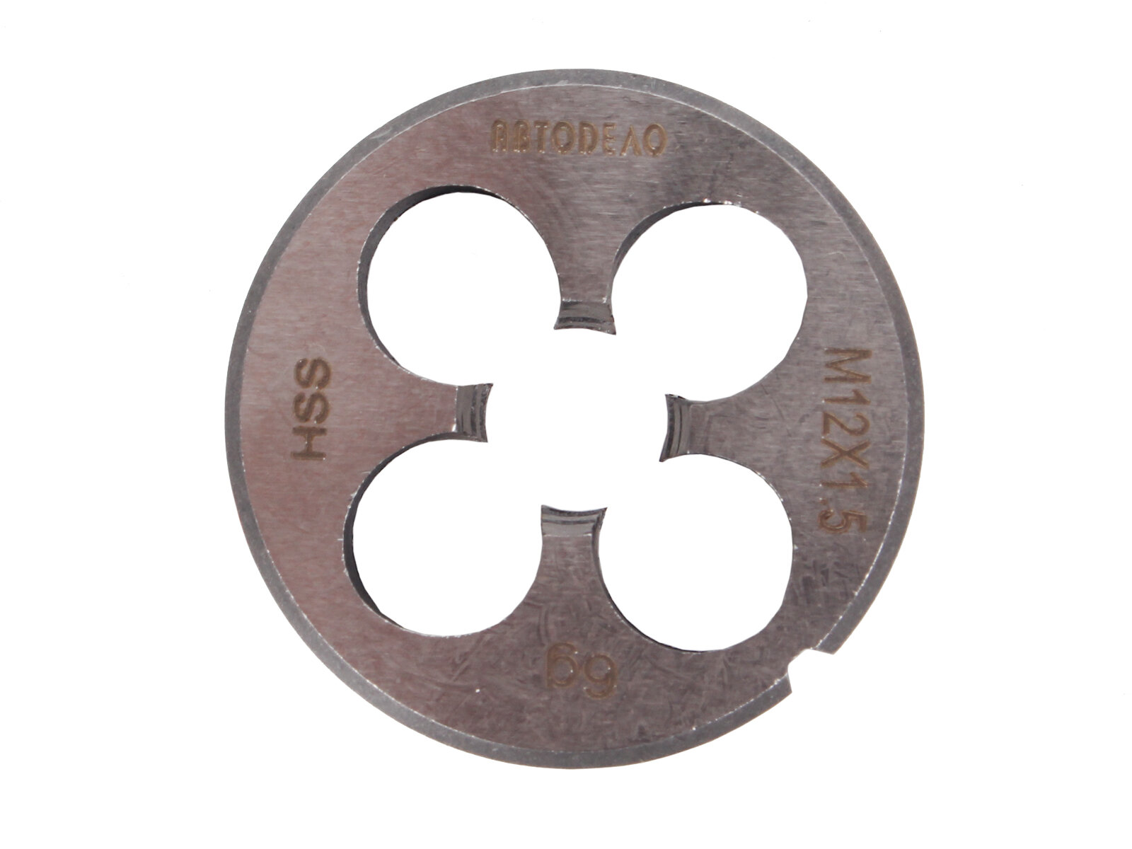 Плашка M12х1.5 D-38 мм АвтоDело (40885), инструментальная сталь