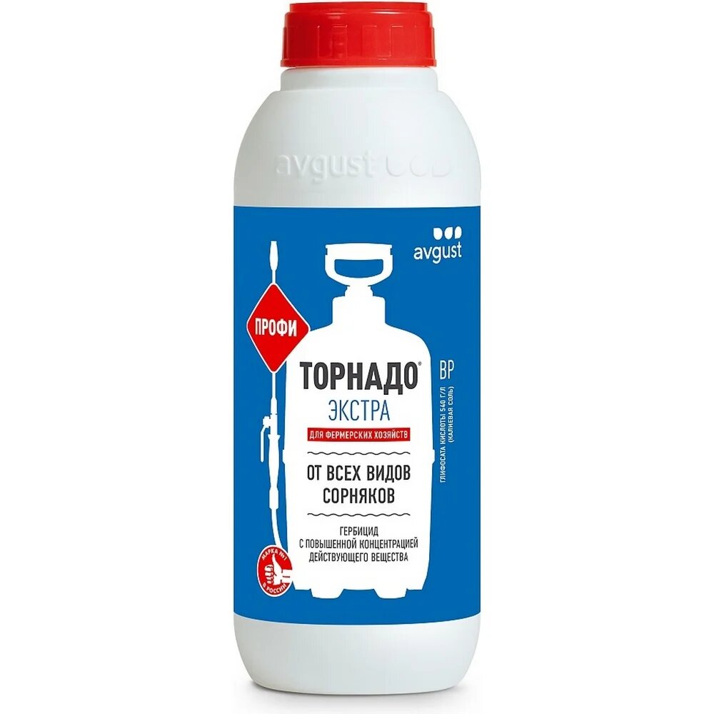 Универсальное средство всех видов сорняков Avgust Торнадо экстра 1000мл 4606696011878