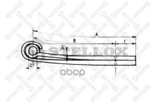 Полурессора !2/40x86x100 580+55 S30/- SAF Stellox арт. 8455680SX