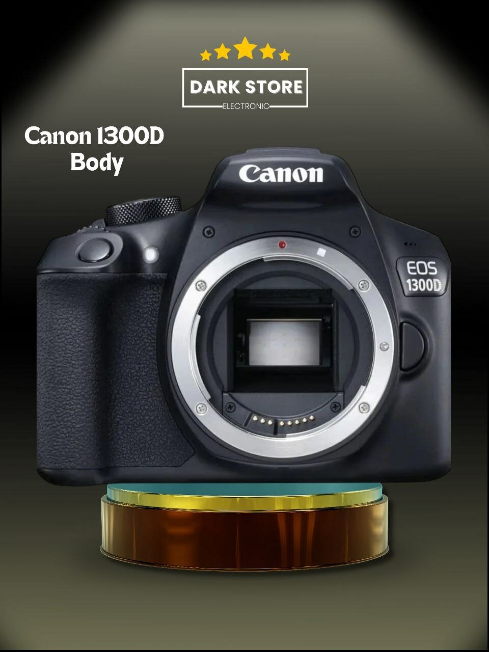 Фотоаппарат Canon 1300d BODY, зеркальный, 18 МП, без объектива,