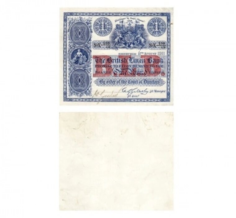1 фунт 1911 Шотландия, сувенирная копия, банкноты и купюры редкие коллекционные