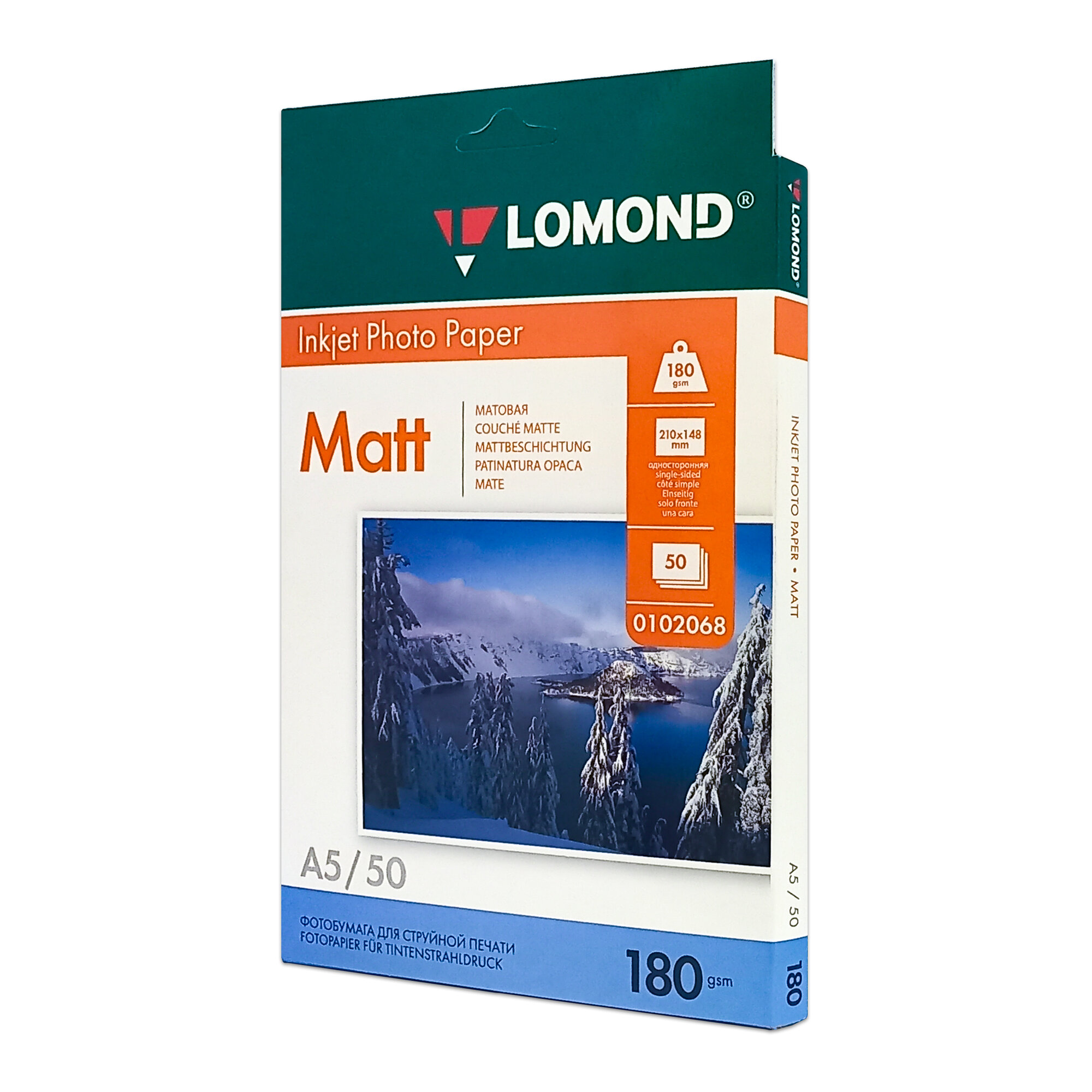 Фотобумага Матовая Lomond А5, 180 г/м2, 50 листов