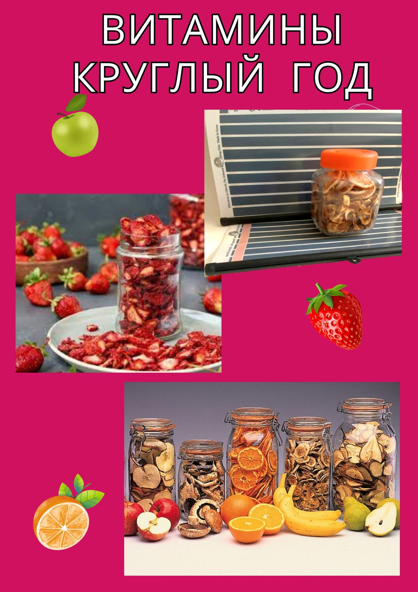 Сушилка инфракрасная для овощей, фруктов, мяса, зелени 100х50