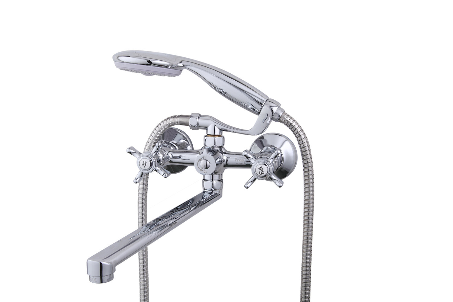 Смеситель для ванны с душем FRAP H24 F2224 хром, латунный корпус