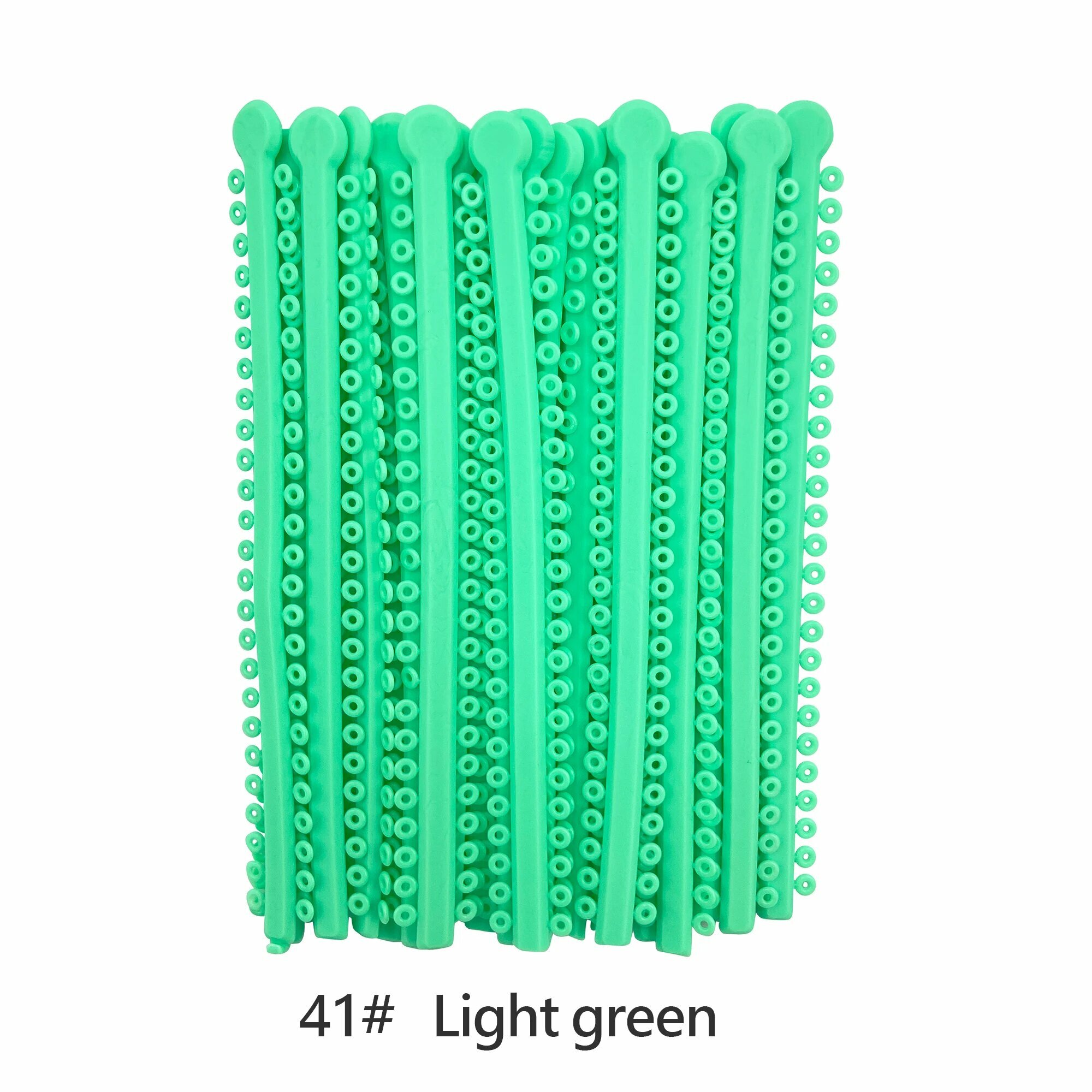 Эластичные лигатурные резинки Well CK для брекетов, 1000 шт, 21 цвет Light green 41