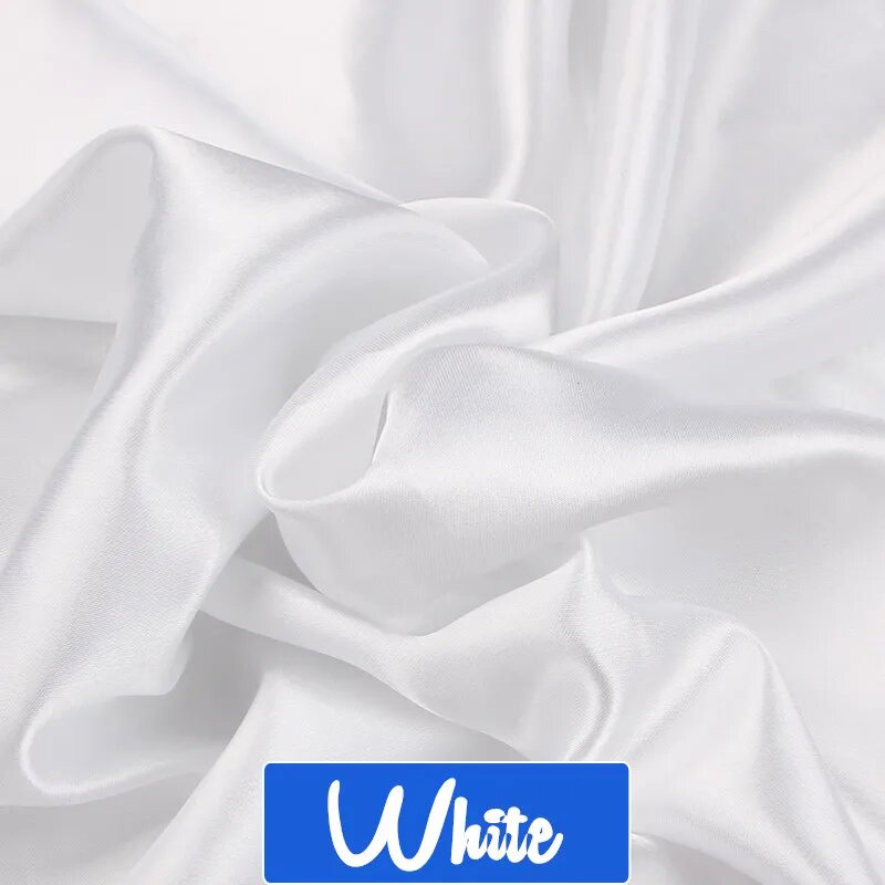 Шелковая атласная ткань SilkSouth 150x100 см 16 цветов белый