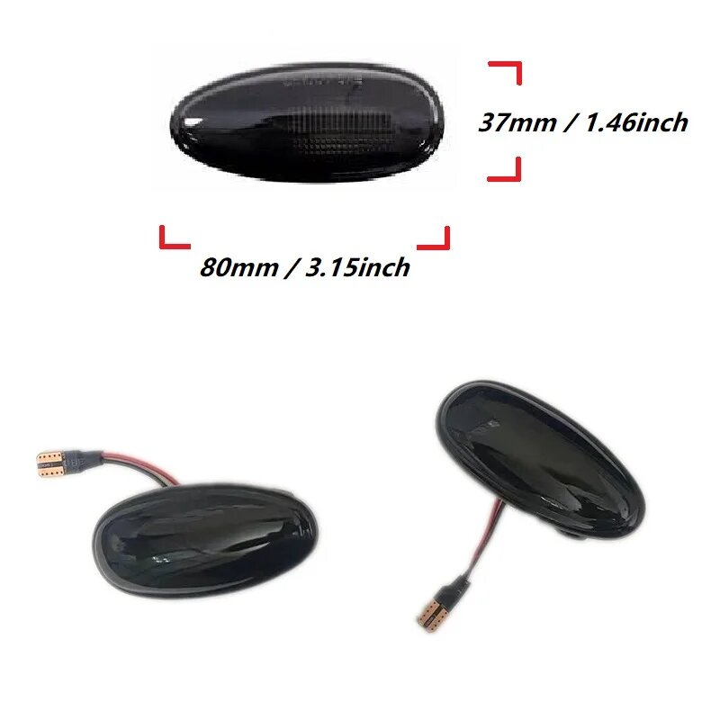 Для Mitsubishi Delica Space Gear L400 VAN PA PB PC PD 1994-2001 Динамический smoked black