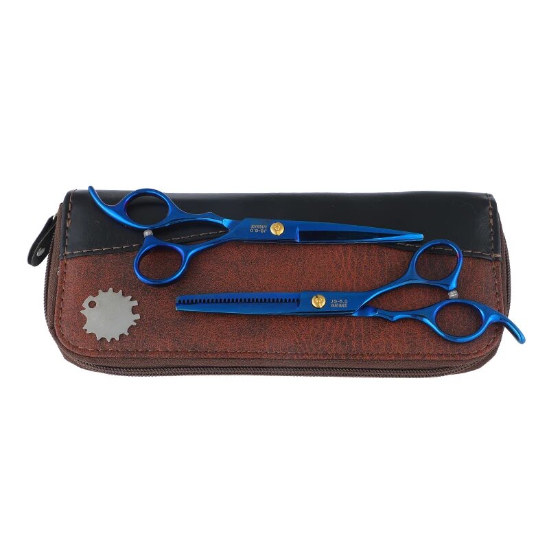 THREE SOUTH Золотые титановые ножницы для волос 6 дюймов серебристый