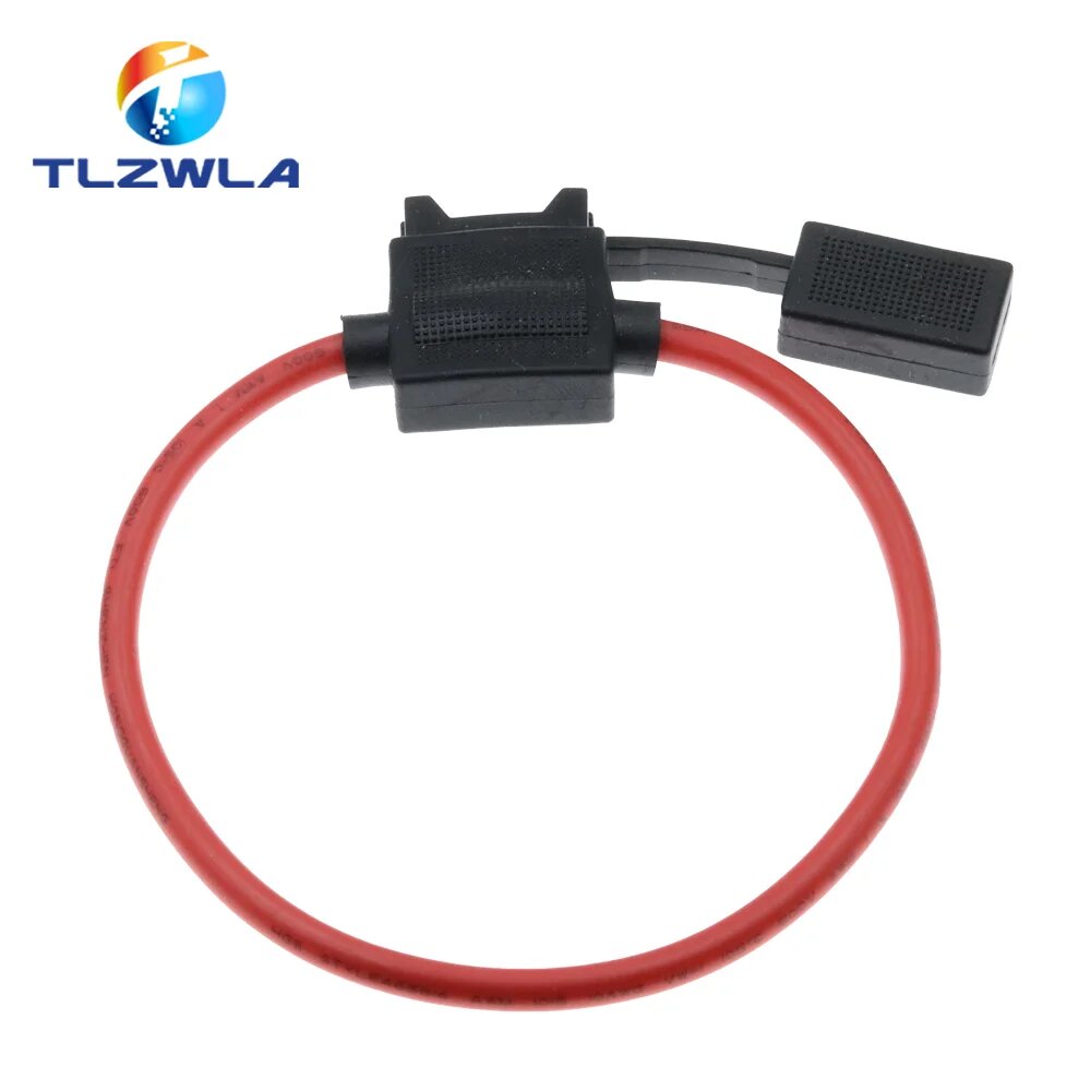 Водонепроницаемый держатель предохранителя ATC TLZWLA 32В 18/16/14/12/10AWG 1-50А 40A, 10AWG, черный