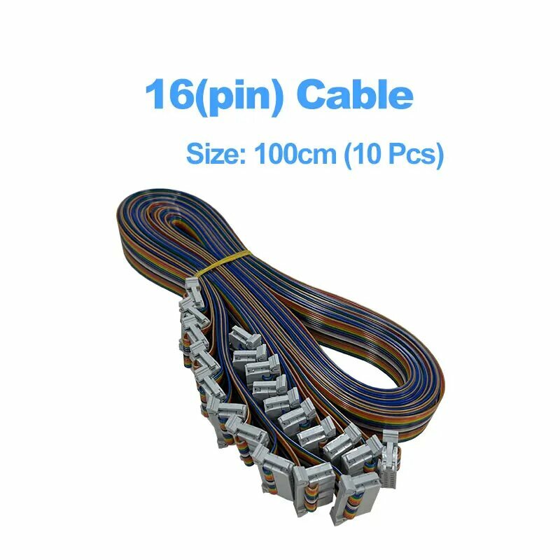 16 PIN Flat Ribbon Data Cable, 60CM, 10 шт.