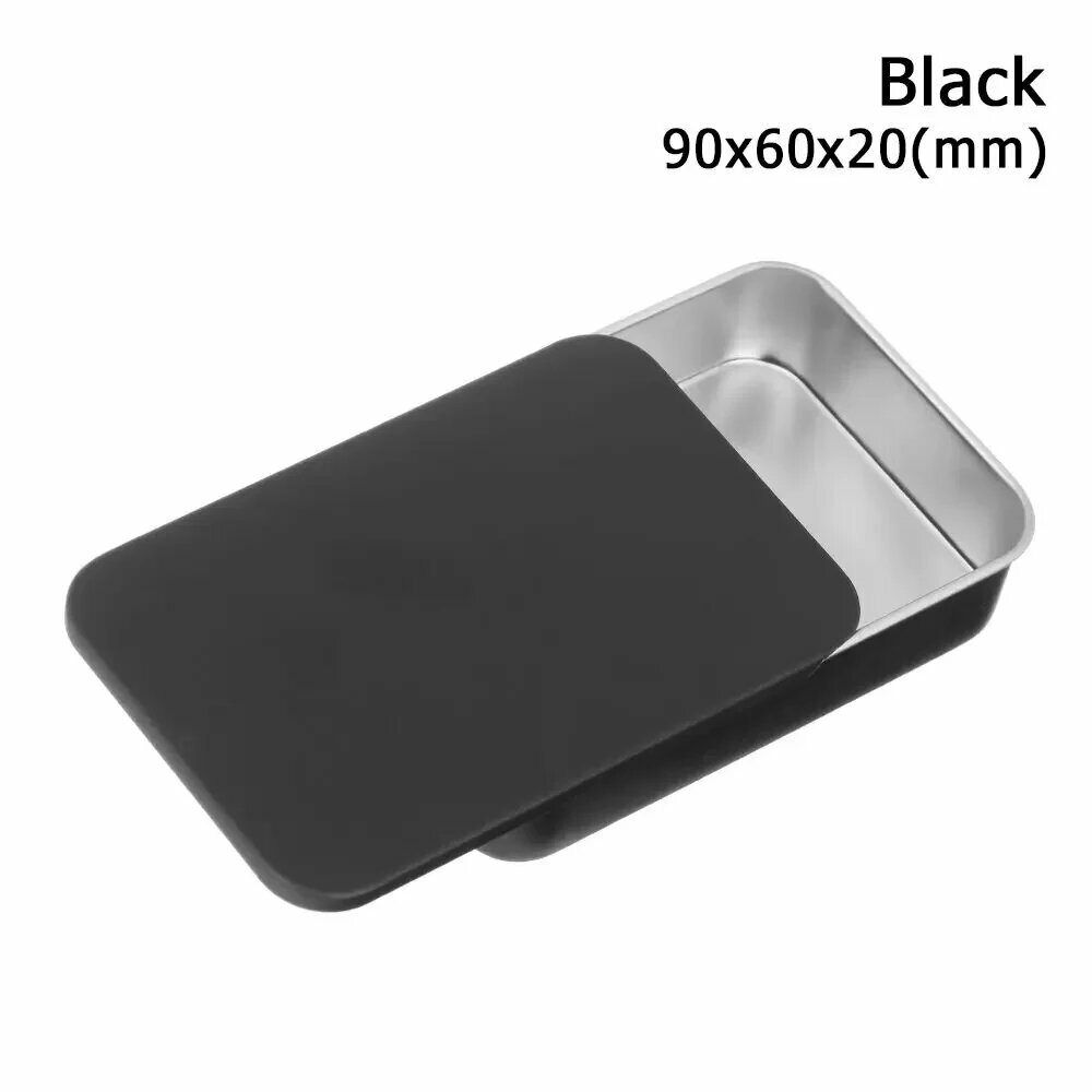 Мини железные коробки для мелочей black-90x60x2mm