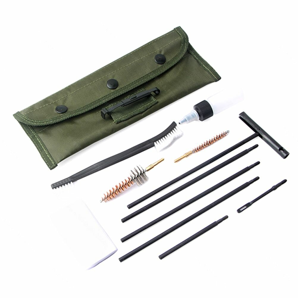 Набор для чистки ружья 11 предметов, калибр .22, .223, .257, чехол
