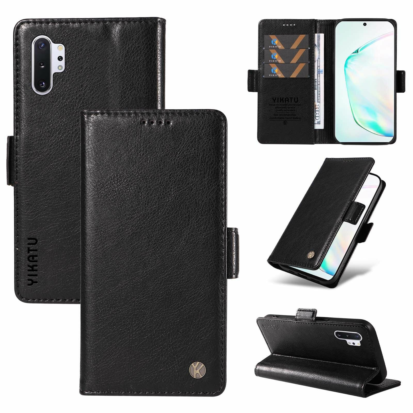 YIKATU Чехол Книжка Для Samsung Galaxy Note 10 Plus / Самсунг Ноте 10 Плюс Чехлы для кошелек Флип Кожаный