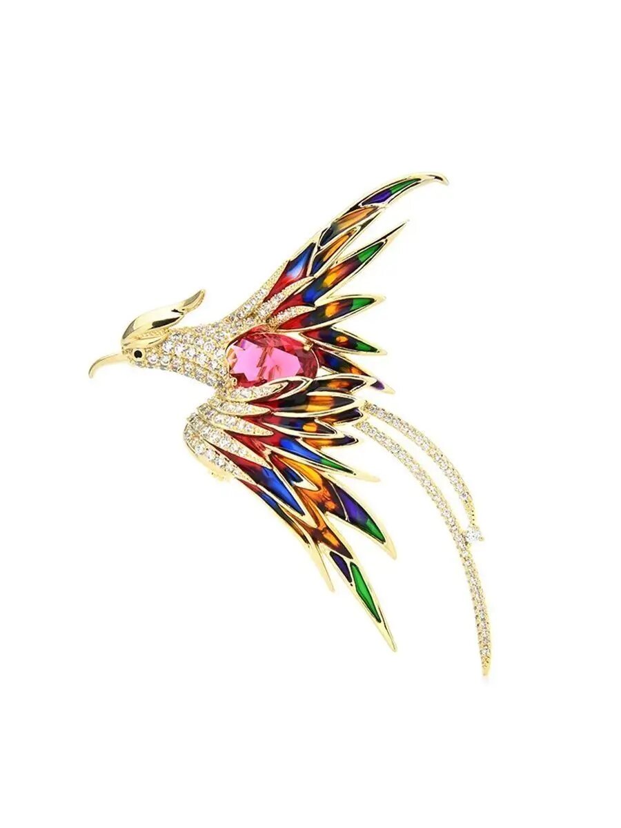 Брошь, стразы, эмаль