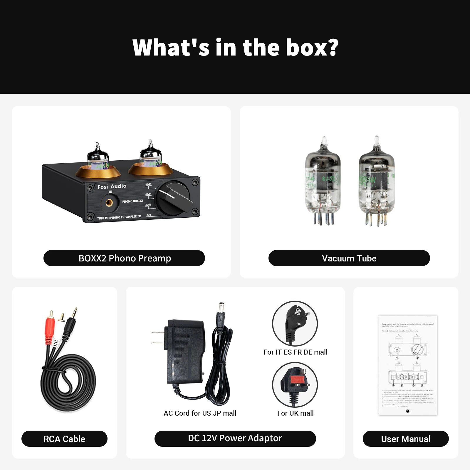 Fosi Audio Phono предусилитель BOX X2