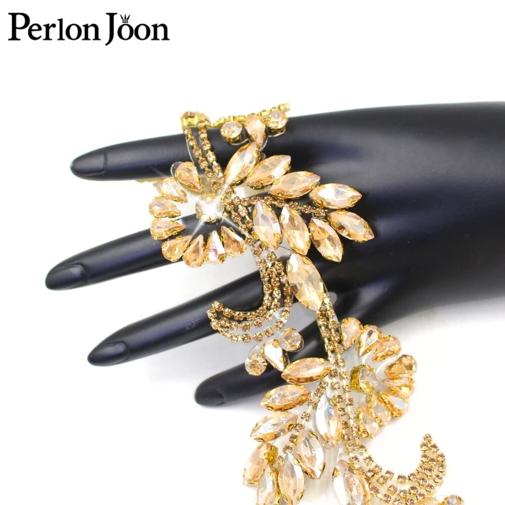 Стразовые ленты для декора Perlon joon TR169-champagne