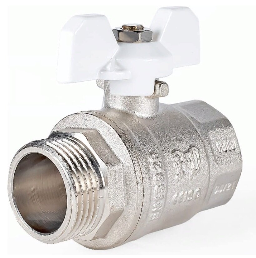 Кран вода PROFACTOR 1/2 гайка-штуцер бабочка латунь PRO-AQUA FWB61-M15-F15S PF FBV 303 ЛОТ 2 шт