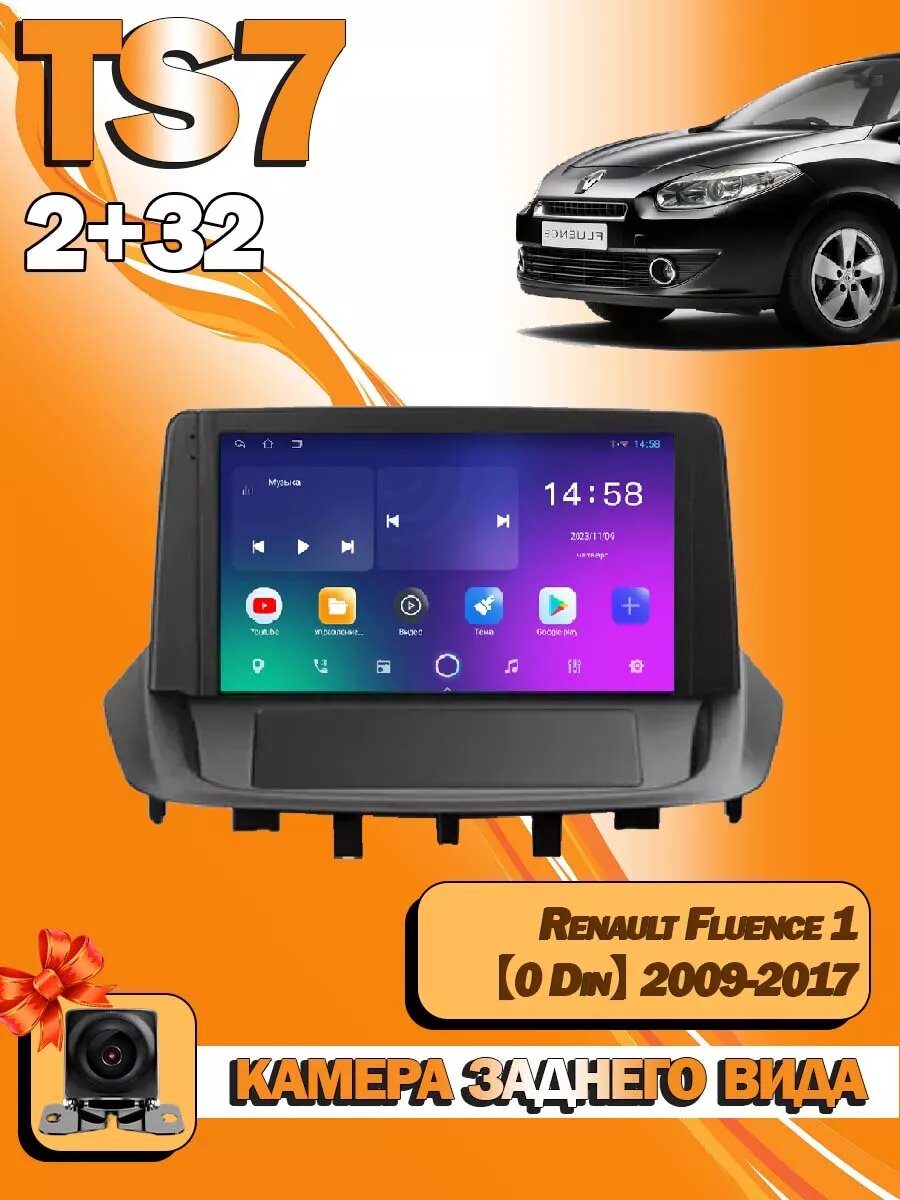Магнитола TS7 Renault Fluence 1 2009-2017 2/32Gb