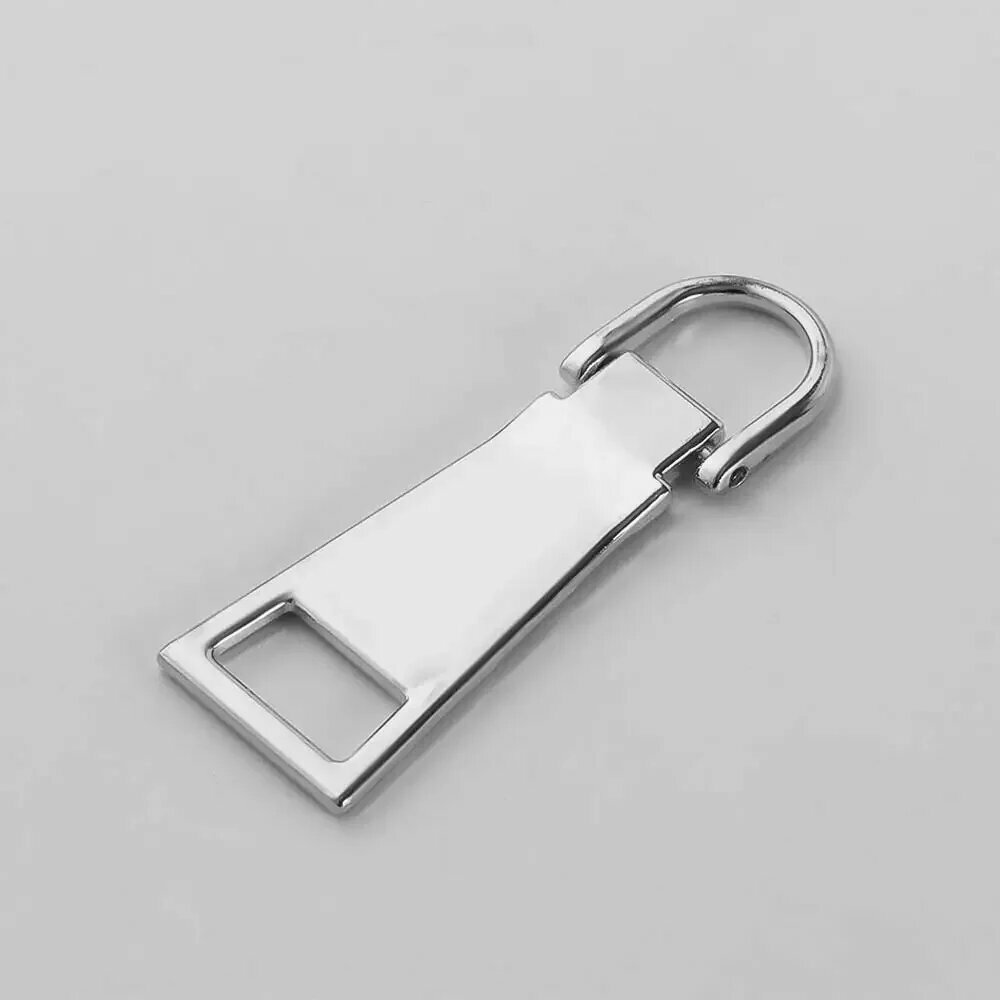 Бегунок для молнии металлический silver-L 38x28 мм