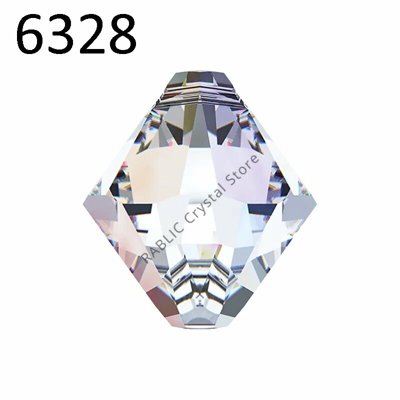 Биконусные бусины XILION 6328 из австрийского хрусталя (6 шт) 6mmx6Pcs, Crystal (001 AB)