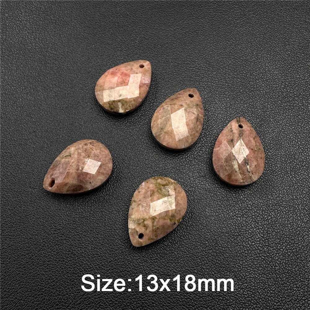 Подвески из жадеита, коричневые, 13x18 мм, NO.25, 3 шт.