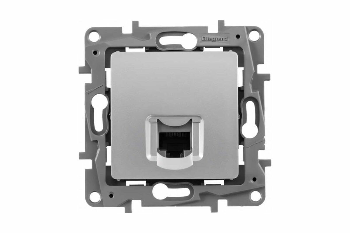Legrand Etika Алюминий Розетка компьютерная RJ45, 5е UTP 672441, 2 шт.