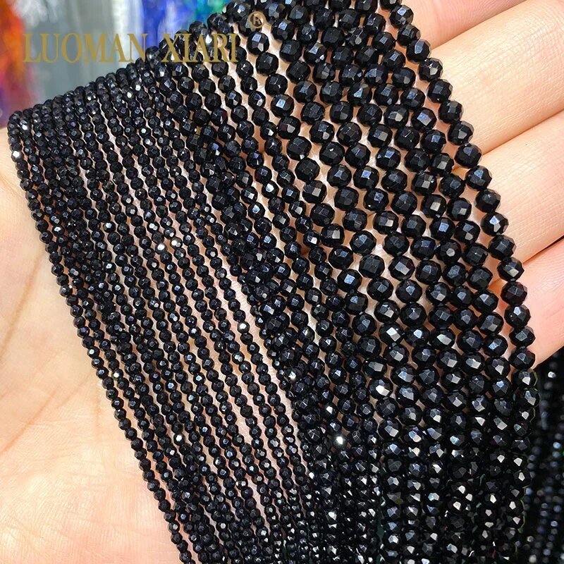 Бусины из черного оникса LUOMAN XIARI 2мм 3мм 4мм 3mm 120pcs, black onyx