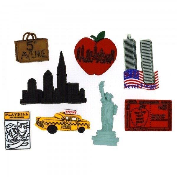 Пуговицы Dress It Up "Нью Йорк" декоративные, пластик