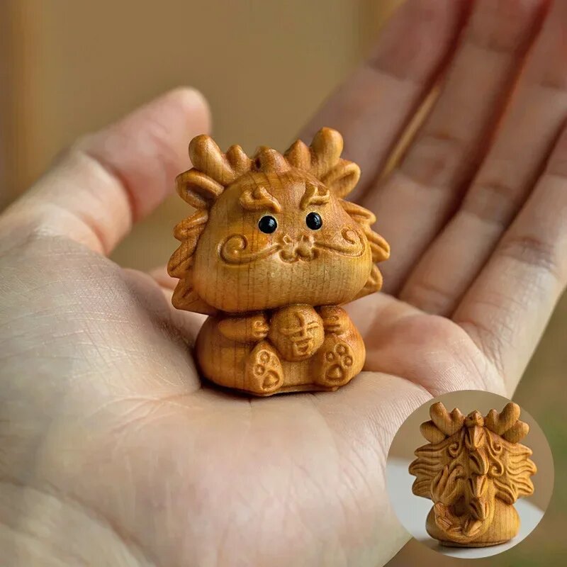 Деревянная фигурка дракона, 12 знаков зодиака, Цвет: dragon