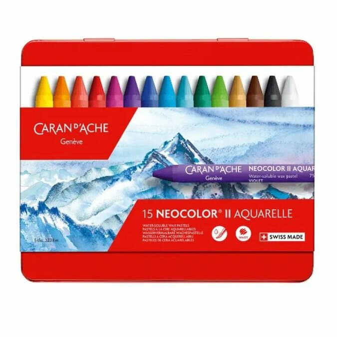 Caran d'Ache Набор кистей для рисования Круглая, 15 шт.