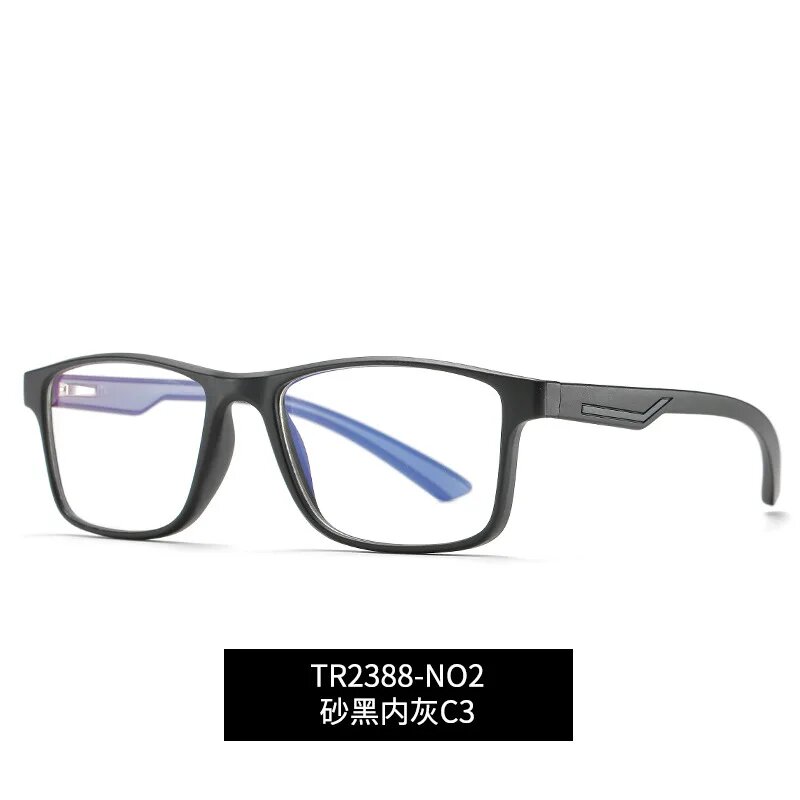 BCLEAR TR90 квадратные очки, черные/серые C3