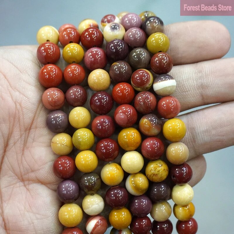 Бусины синего тигрового глаза JIOWEF 6mm-about 62pcs, Mookaite