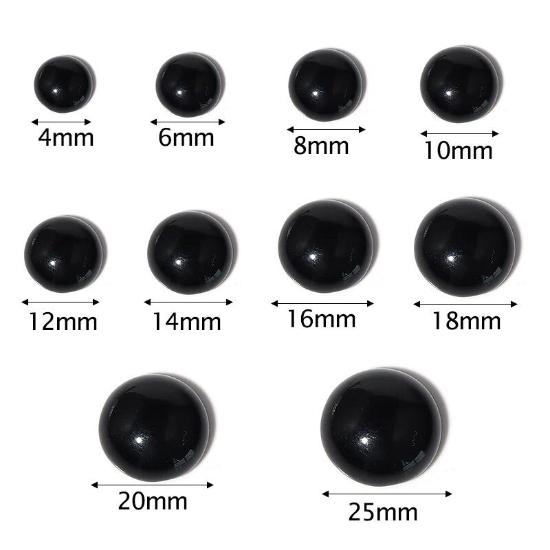 Кабошоны из черного агата 5/10 шт. для рукоделия 16mm 10PCS