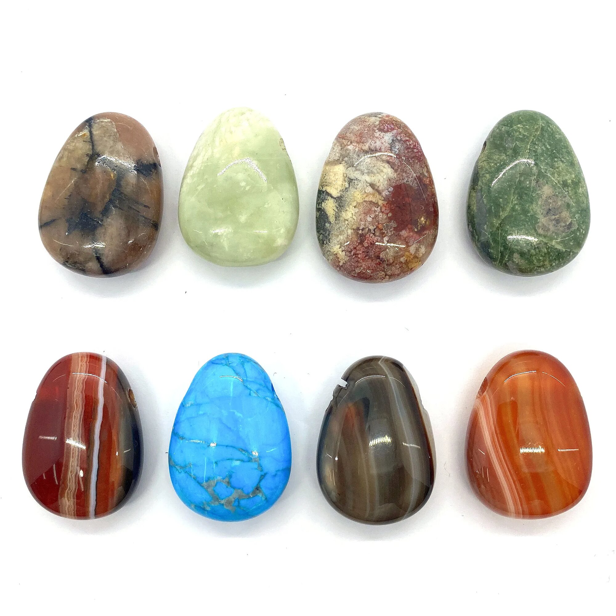 Винтажные бусины из натурального камня 22x30 мм