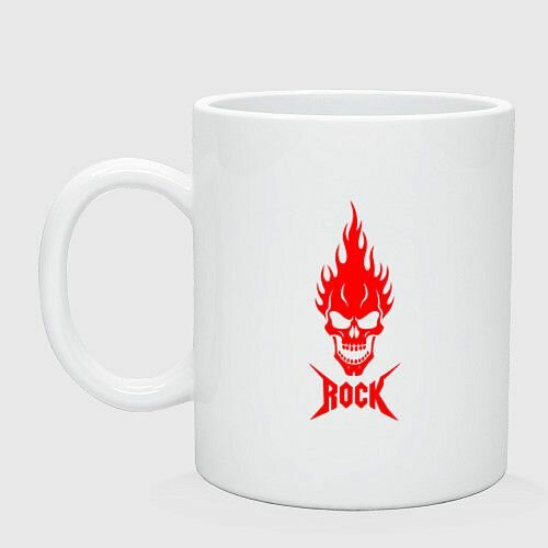 Rock красный череп Керамическая кружка