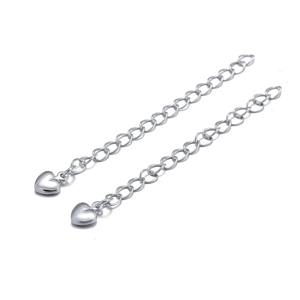 Цепочки для украшений серебряные, Love Rhodium, 5 шт.