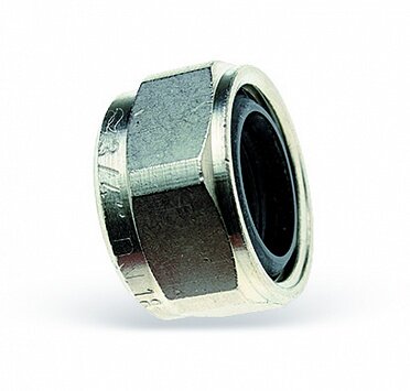 Резьбовое соединение с никелированной накидной гайкой (евроконус) Watts 3/4" RVC-С 10001006, для труб из меди и нержавеющей стали, для трубы 18 x 1