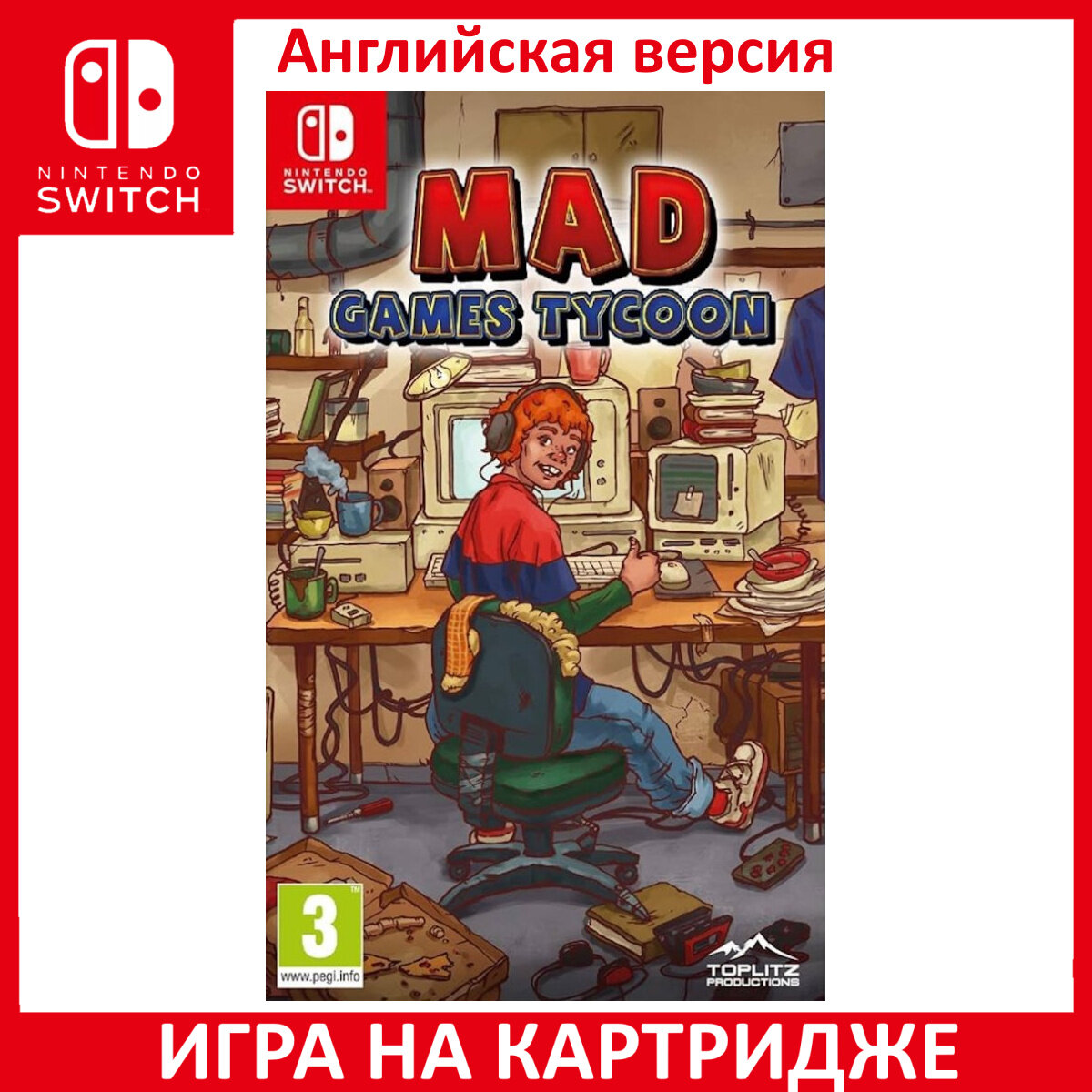 Игра Mad Games Tycoon Switch Английский язык Картридж на Nintendo Switch