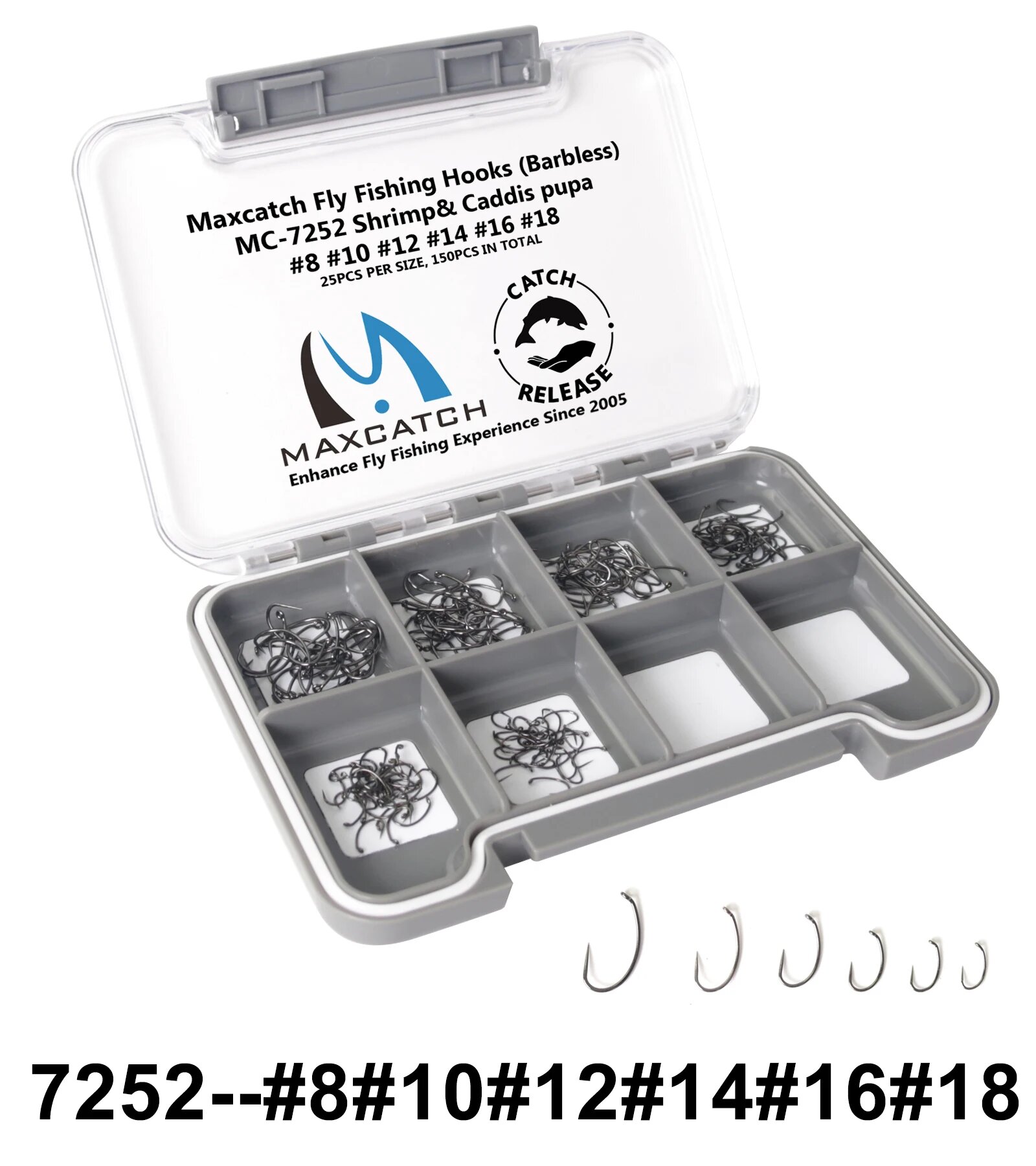 Maximumcatch рыболовные крючки для мух 125 шт MC-7252 Set