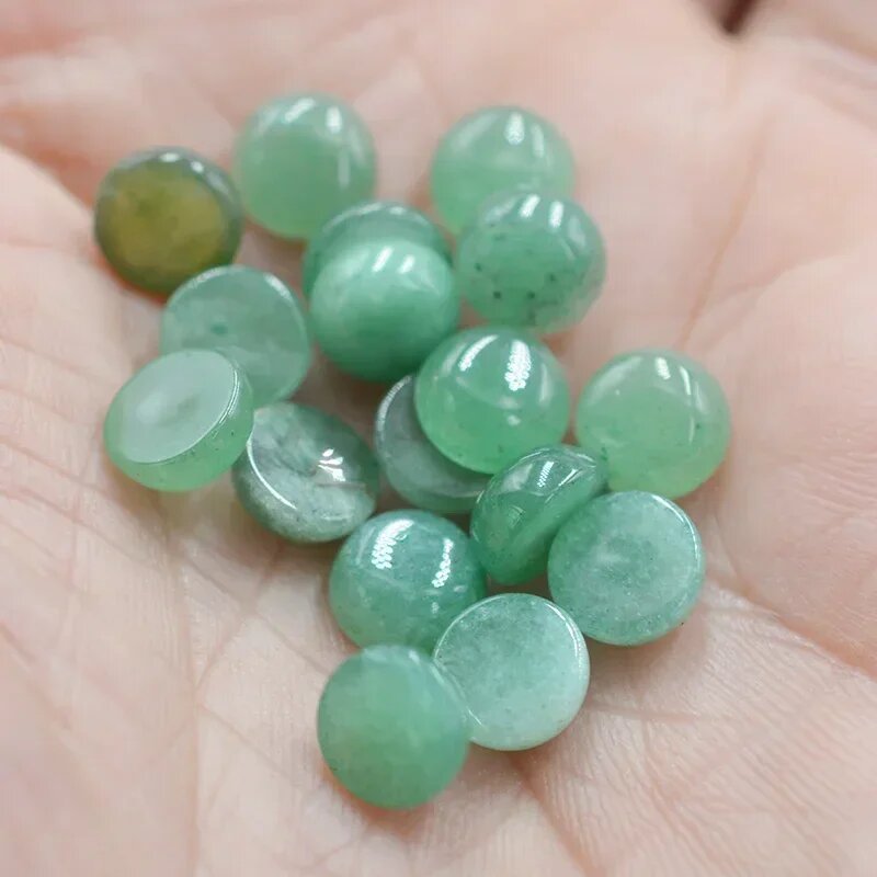 Бусины из натурального камня FLTMRH 4 шт, 6-14 мм Изумрудный, 12mm, Picture color