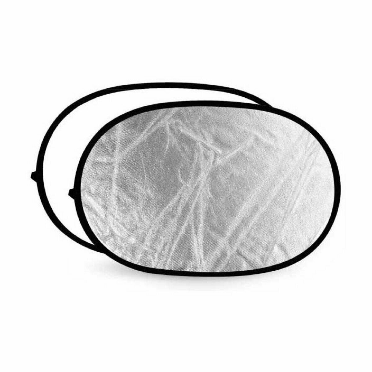 Светоотражатель 2в1 овальный серебро-белый 91х122 см Fotokvant R2-90120SW отражатель