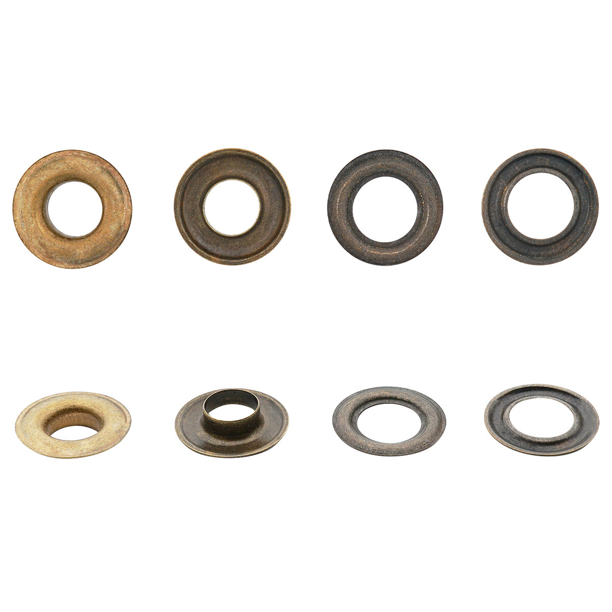 Люверсы для одежды и обуви №26 (диаметр 12мм, высота 6,68мм), 1000 шт, металл, NEW STAR (антик)