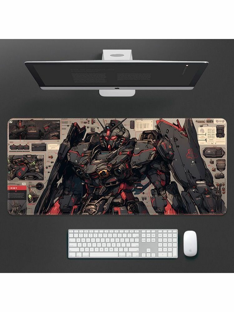 GUNDAM Коврик для мыши с игровой клавиатурой Mecha Warrior Gundam, ковер для рабочего стола компьютера 400x900xxl