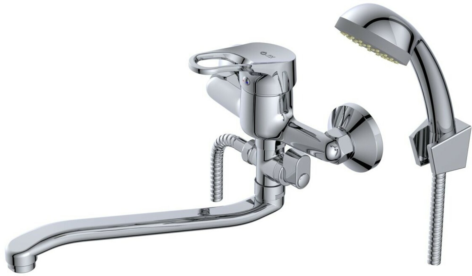 Смеситель для ванной с душем AV ENGINEERING Bas с поворотным изливом (AVBAS7-A294-421)