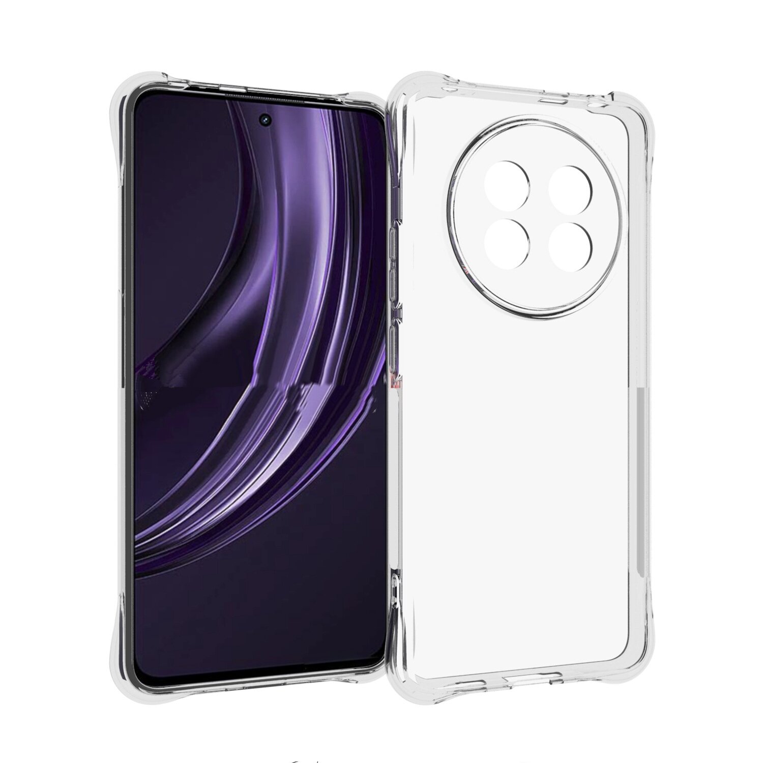 Чехол задняя-панель-накладка-бампер MyPads Tocco для Realme 12 5G/ Realme 12x 5G с усиленной защитой углов прозрачный